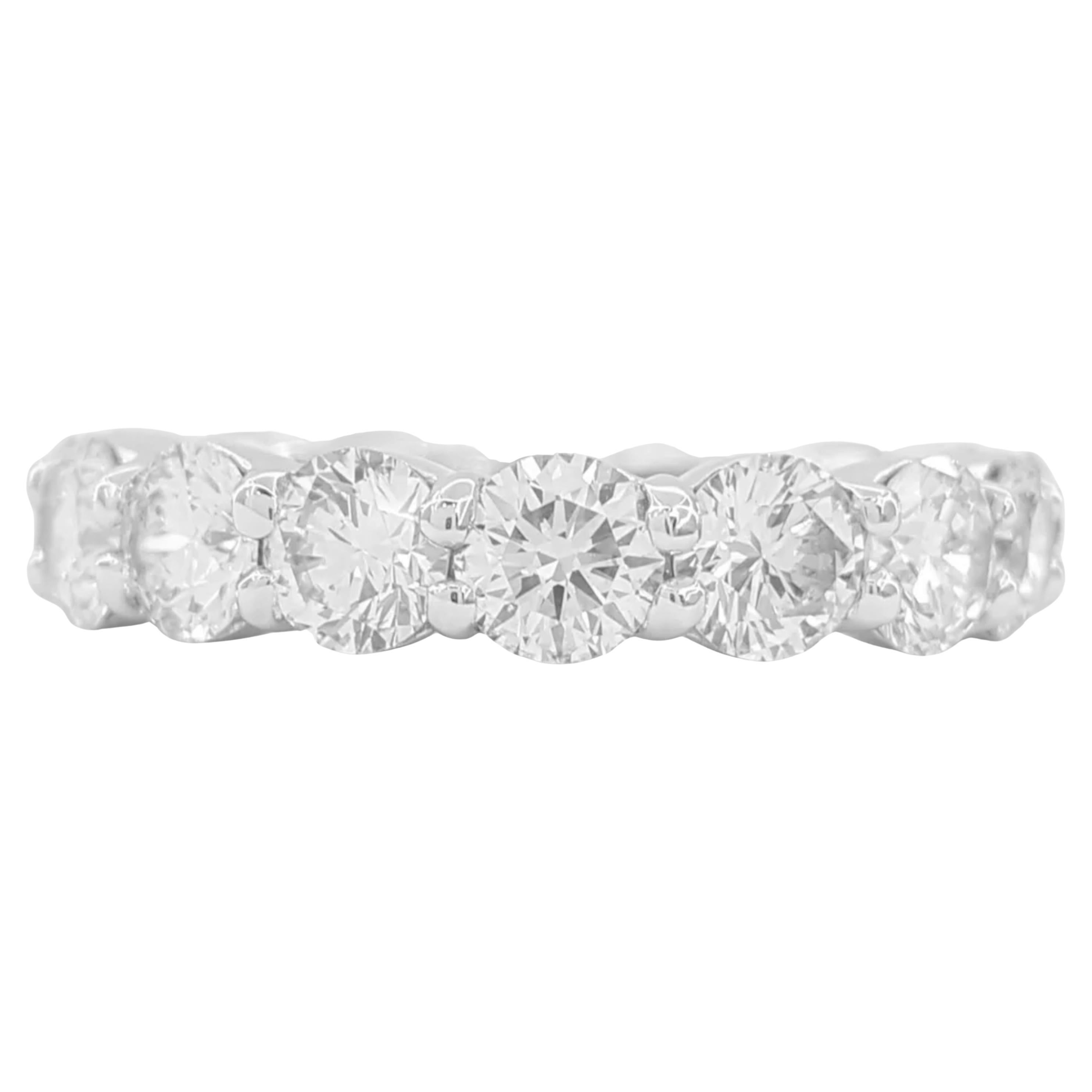 Harry Winston 3.60 Carat Round Diamond Platinum Eternity Band Ring For ...