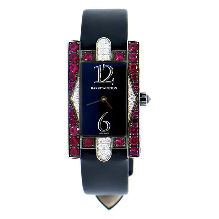 Harry Winston Avenue Rudy and Diamond Ladies Watch in 18 Karat Gold ...