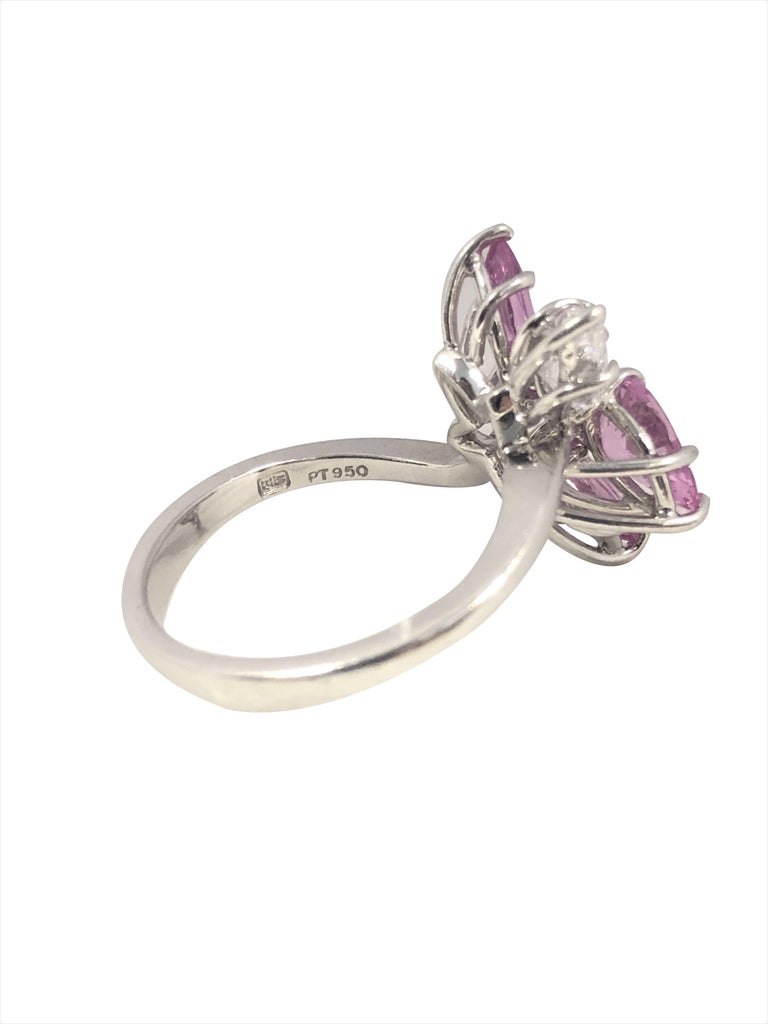 Harry Winston "Cluster" Platinum Diamond and Sapphire Ring at 1stDibs ...