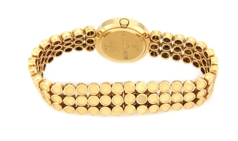 Harry Winston Diamond 18k Yellow Gold Ladies Quartz Wrist Watch For ...