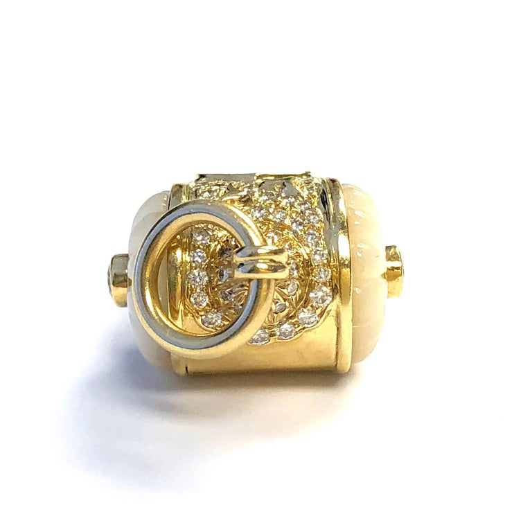 Harry Winston Diamond and Mother-of-Pearl Whistle Pendant Necklace at ...