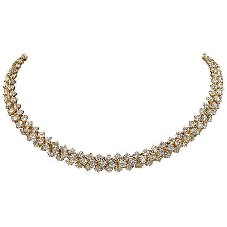 Harry Winston Diamond Riviere Chain Necklace For Sale at 1stDibs ...