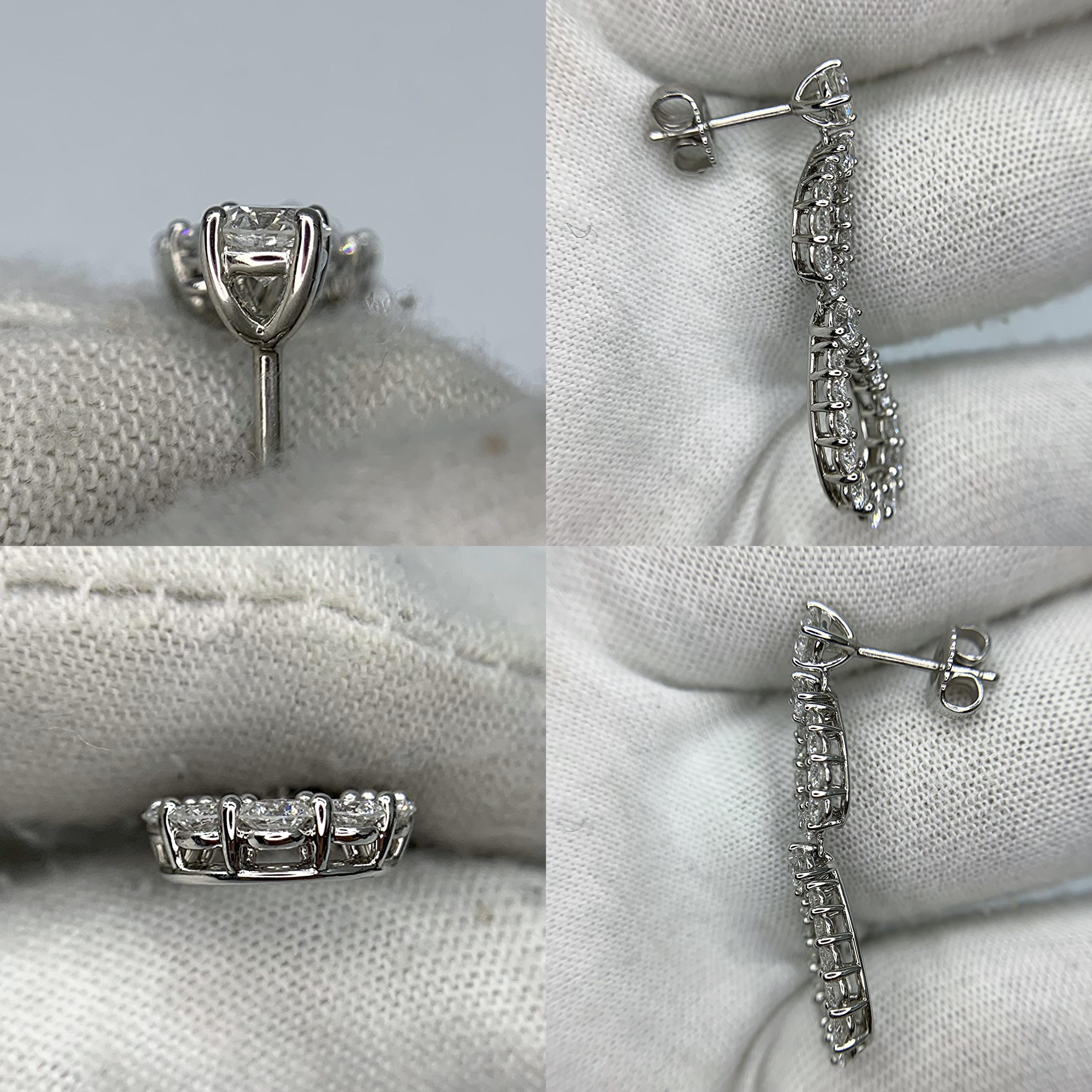 Harry Winston Double Diamond Loop earrings For Sale at 1stDibs