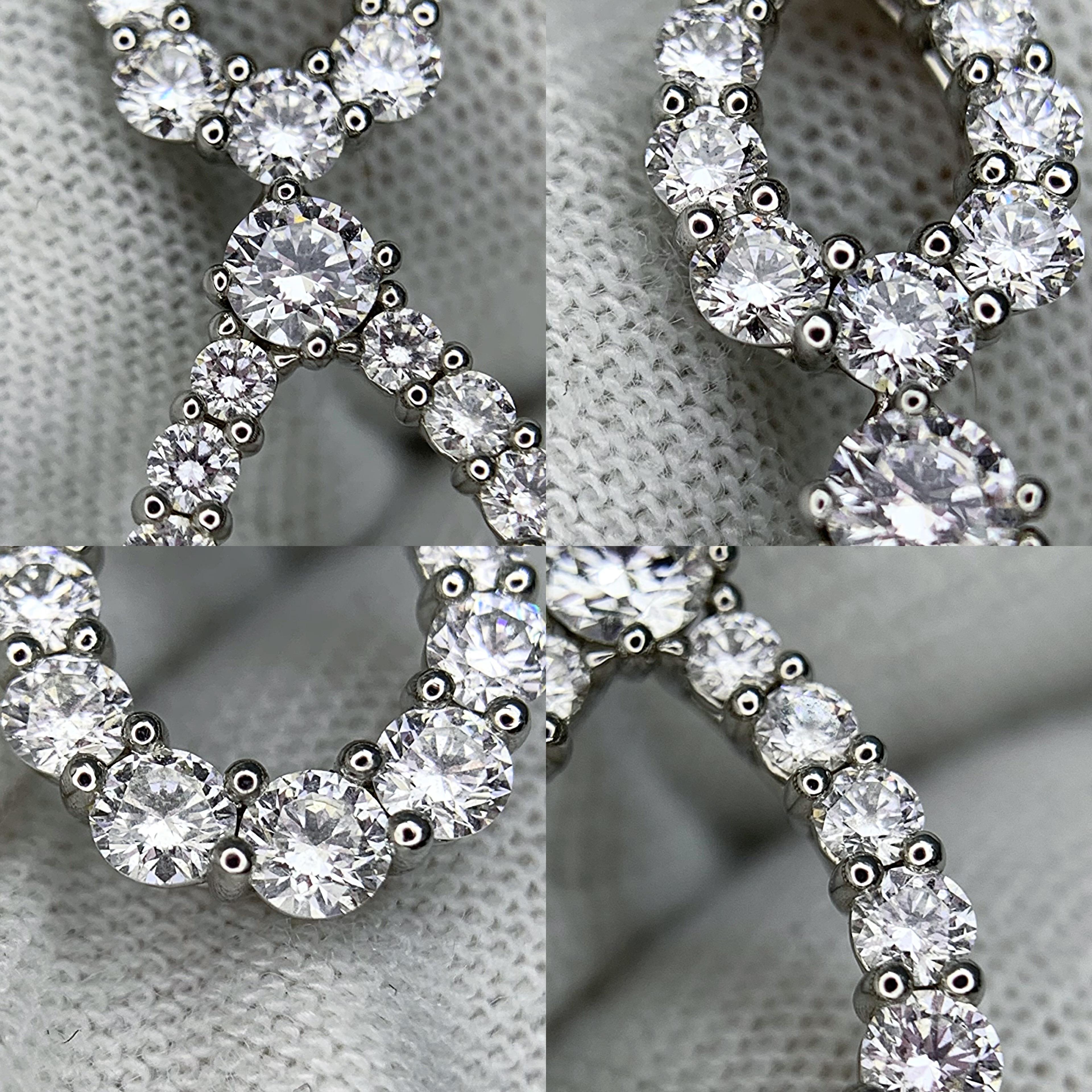 Harry Winston Double Diamond Loop earrings For Sale at 1stDibs