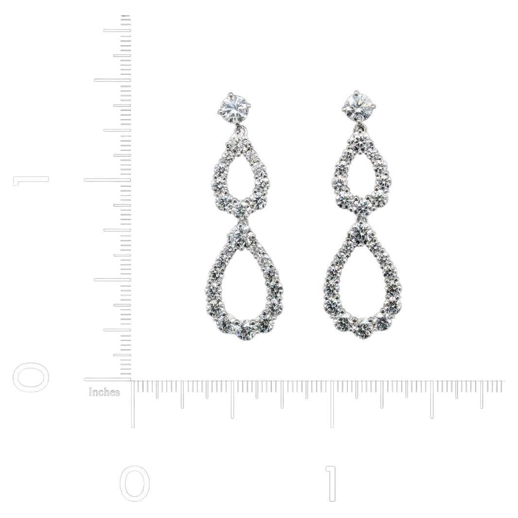 Harry Winston Double Diamond Loop earrings For Sale at 1stDibs