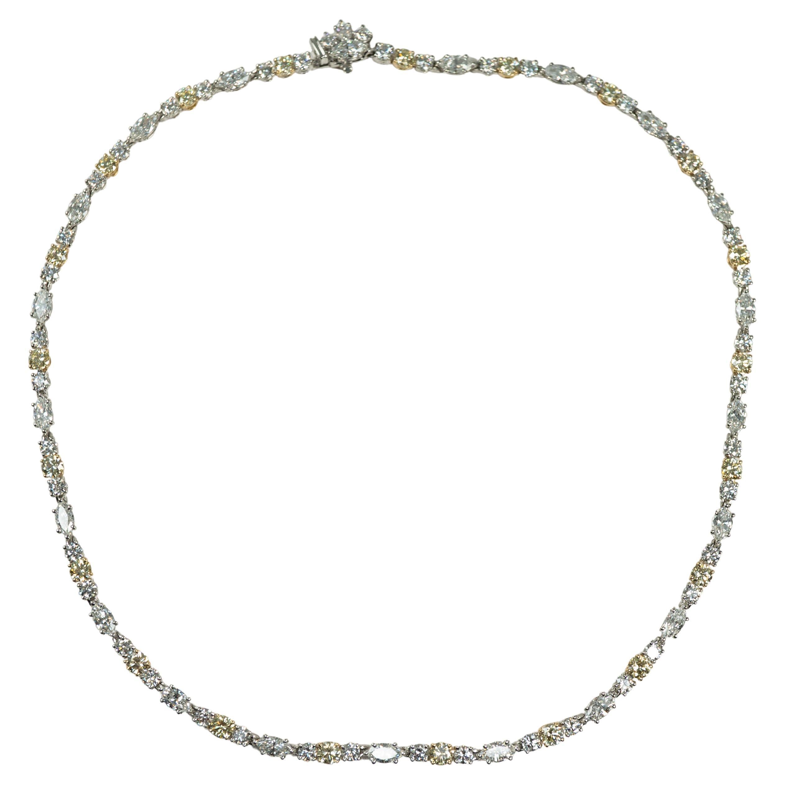 HARRY WINSTON Fine Diamond Platinum and Pearl Necklace at 1stDibs ...