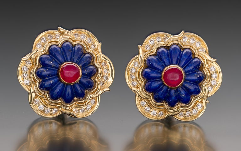 Harry Winston Lapis, Ruby and Diamond Earrings at 1stDibs | melissa ...
