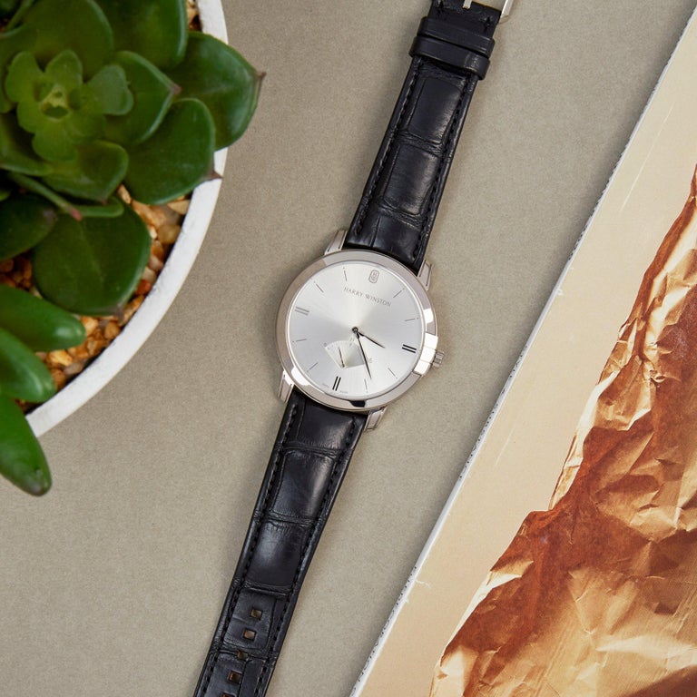Harry Winston Midnight 0 MIDARS42-2 Men’s White Gold Retrograde Watch ...