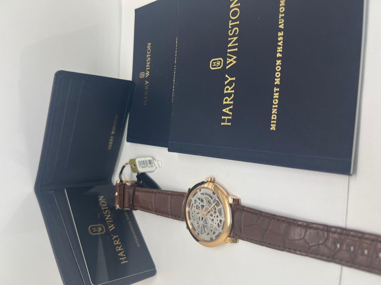 Harry Winston Midnight Skeleton Rose Gold Ref, MIDAHM42RR001 For Sale ...