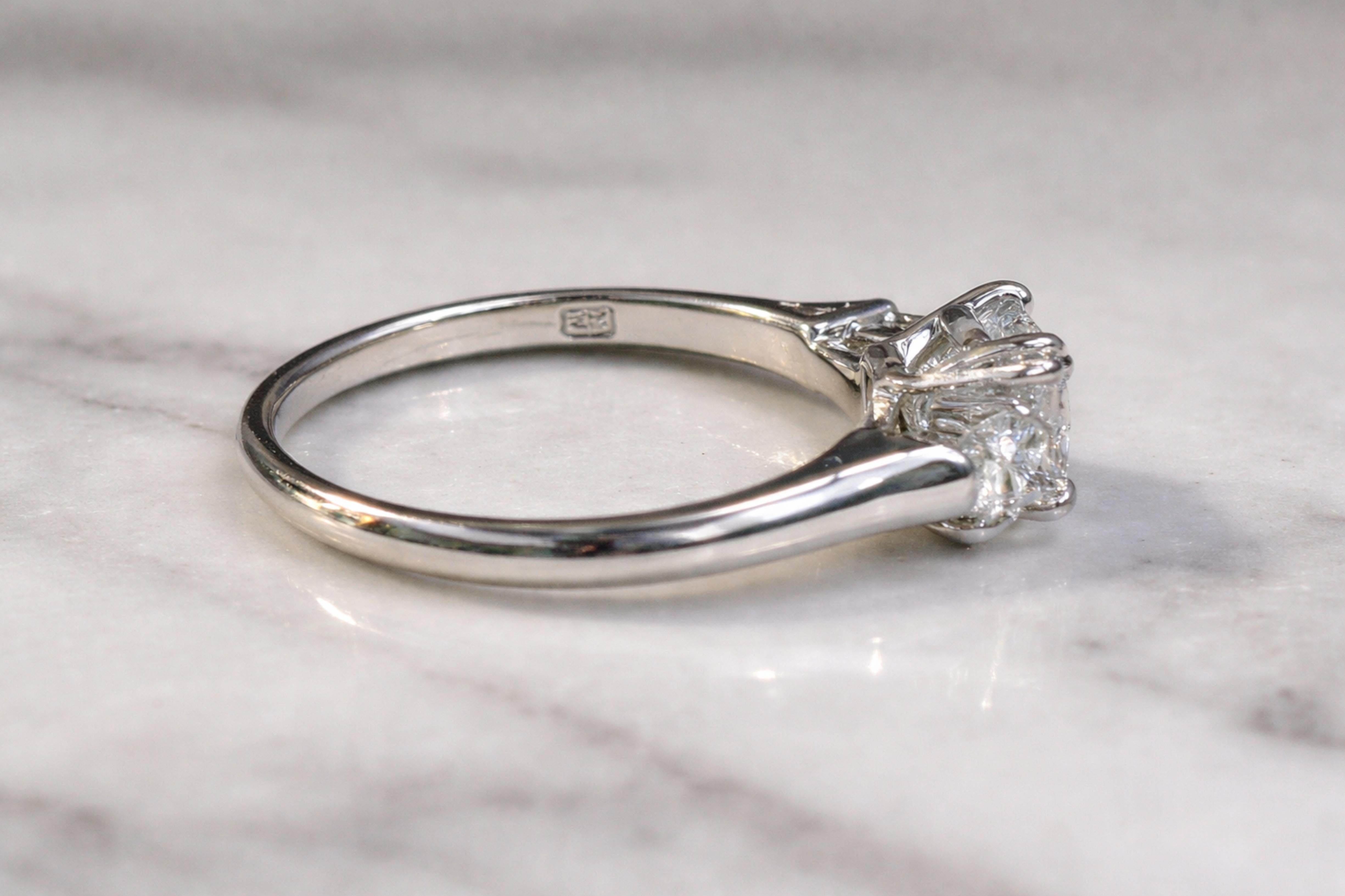 Harry Winston Radiant Cut Diamond Engagement Ring For Sale at 1stDibs