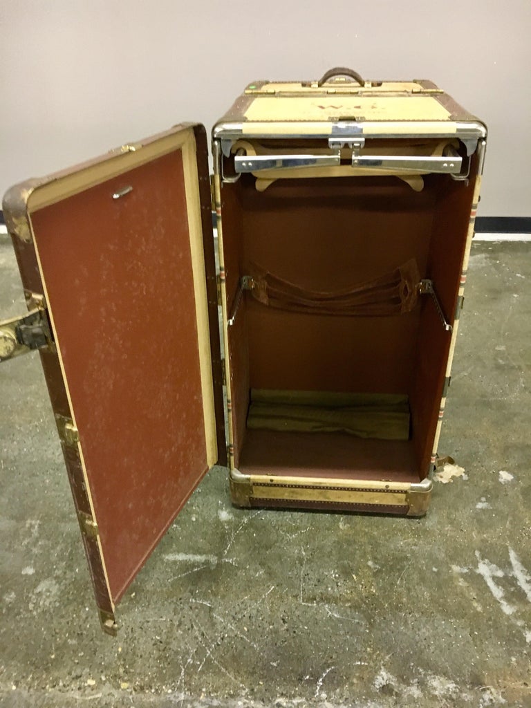 Hartmann Saks Fifth Avenue Logo Steamer Trunk Wardrobe Art Deco Dresser ...