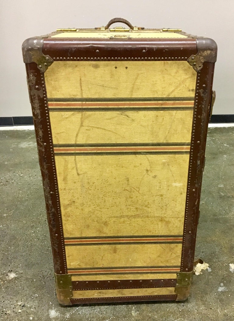 Hartmann Saks Fifth Avenue Logo Steamer Trunk Wardrobe Art Deco Dresser ...