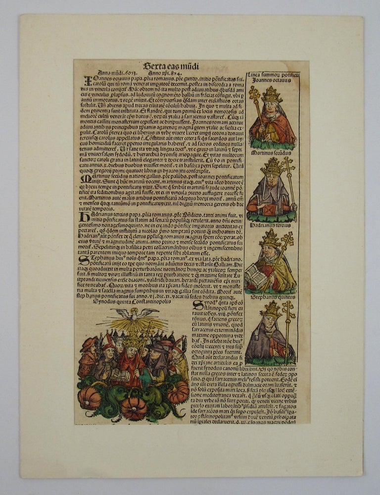 Hartmann Schedel - Collection of Ten Medieval Woodblock Prints from the ...