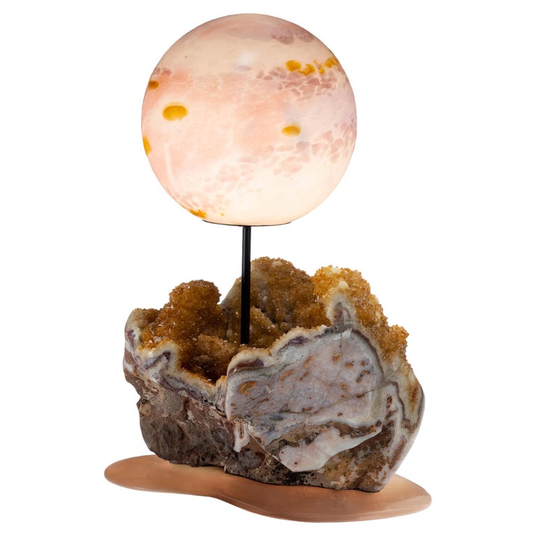 "Harvest Moon" Citrine Table Lamp by Studio Greytak For Sale at 1stDibs