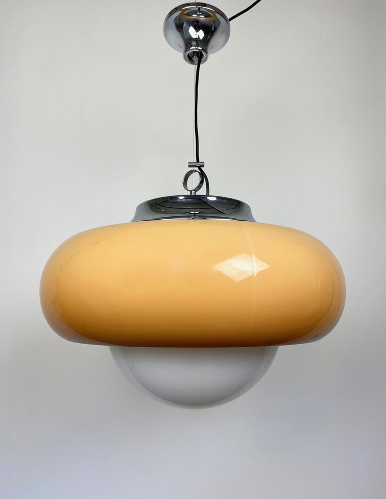 Harvey Guzzini Meblo Chandelier Lamp, Italy, 1970s at 1stDibs | meblo ...