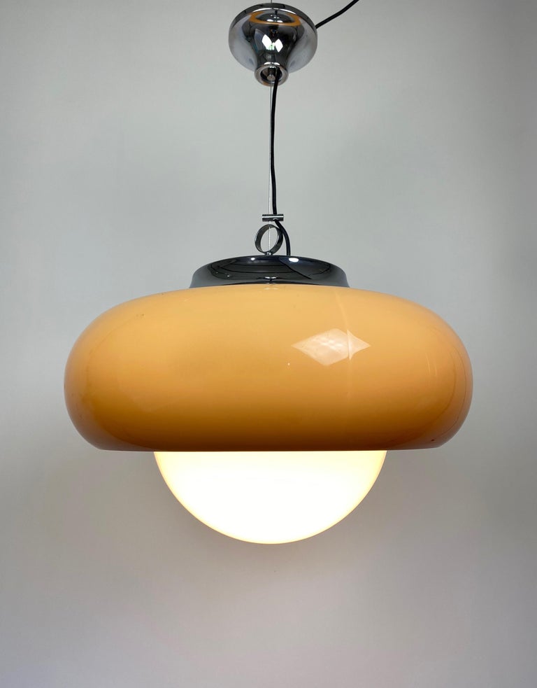 Harvey Guzzini Meblo Chandelier Lamp, Italy, 1970s at 1stDibs | meblo ...