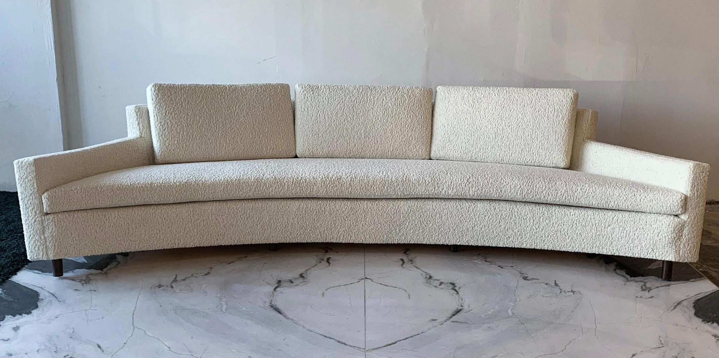 Harvey Probber Curved Crescent Sofa, 1960s, 2 Available For Sale at 1stDibs