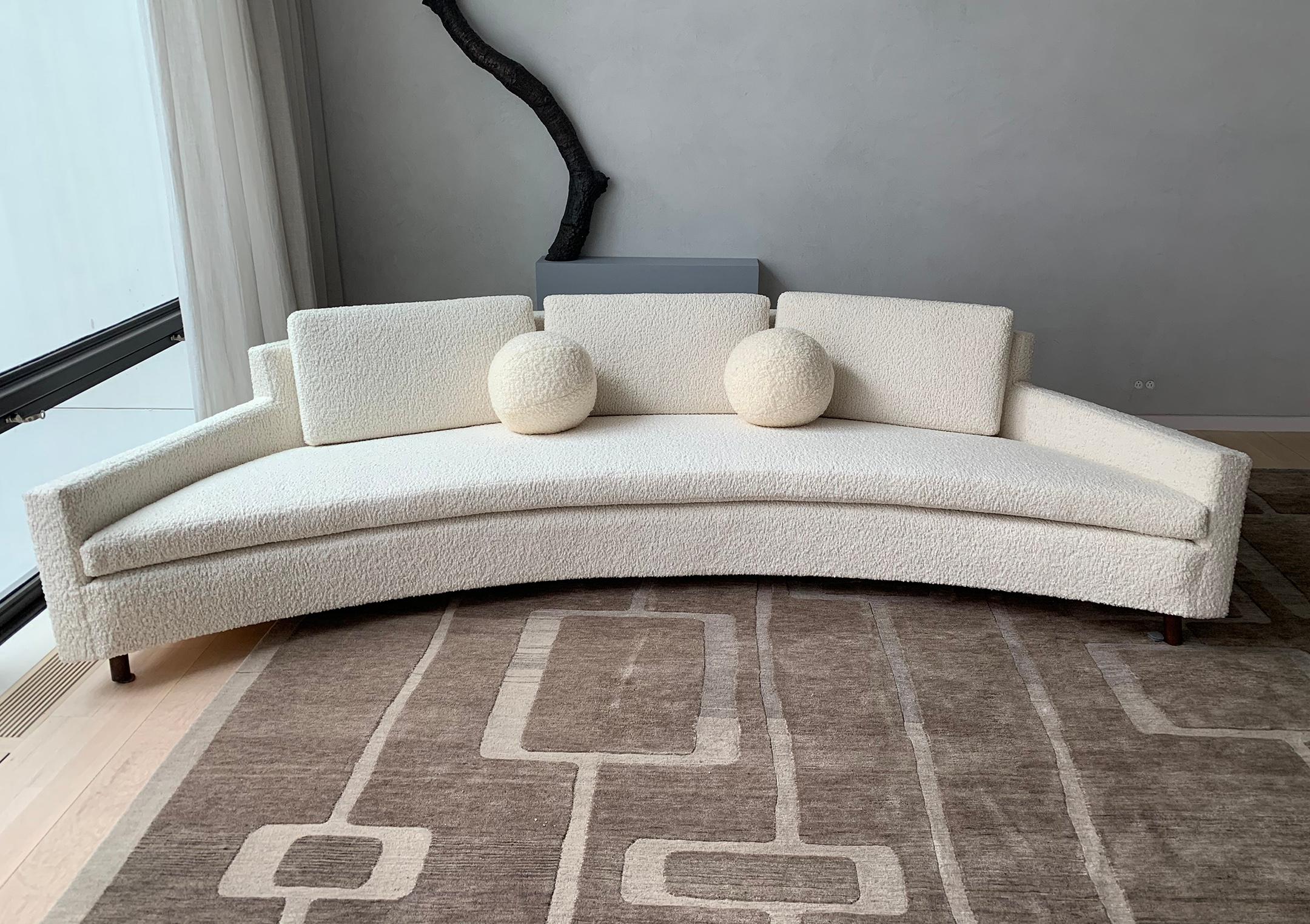 Harvey Probber Curved Crescent Sofa, 1960s, 2 Available For Sale at 1stDibs