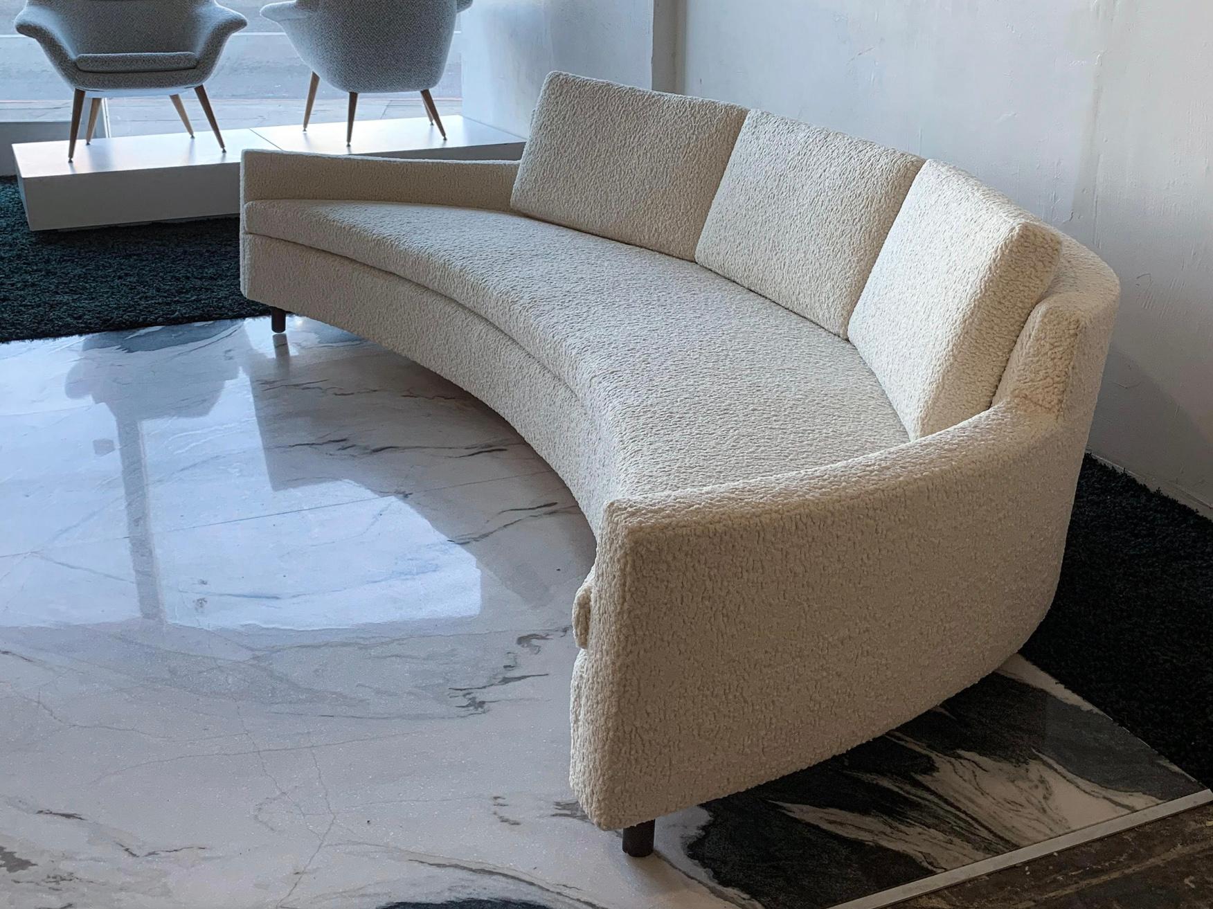 Harvey Probber Curved Crescent Sofa, 1960s, 2 Available For Sale at 1stDibs