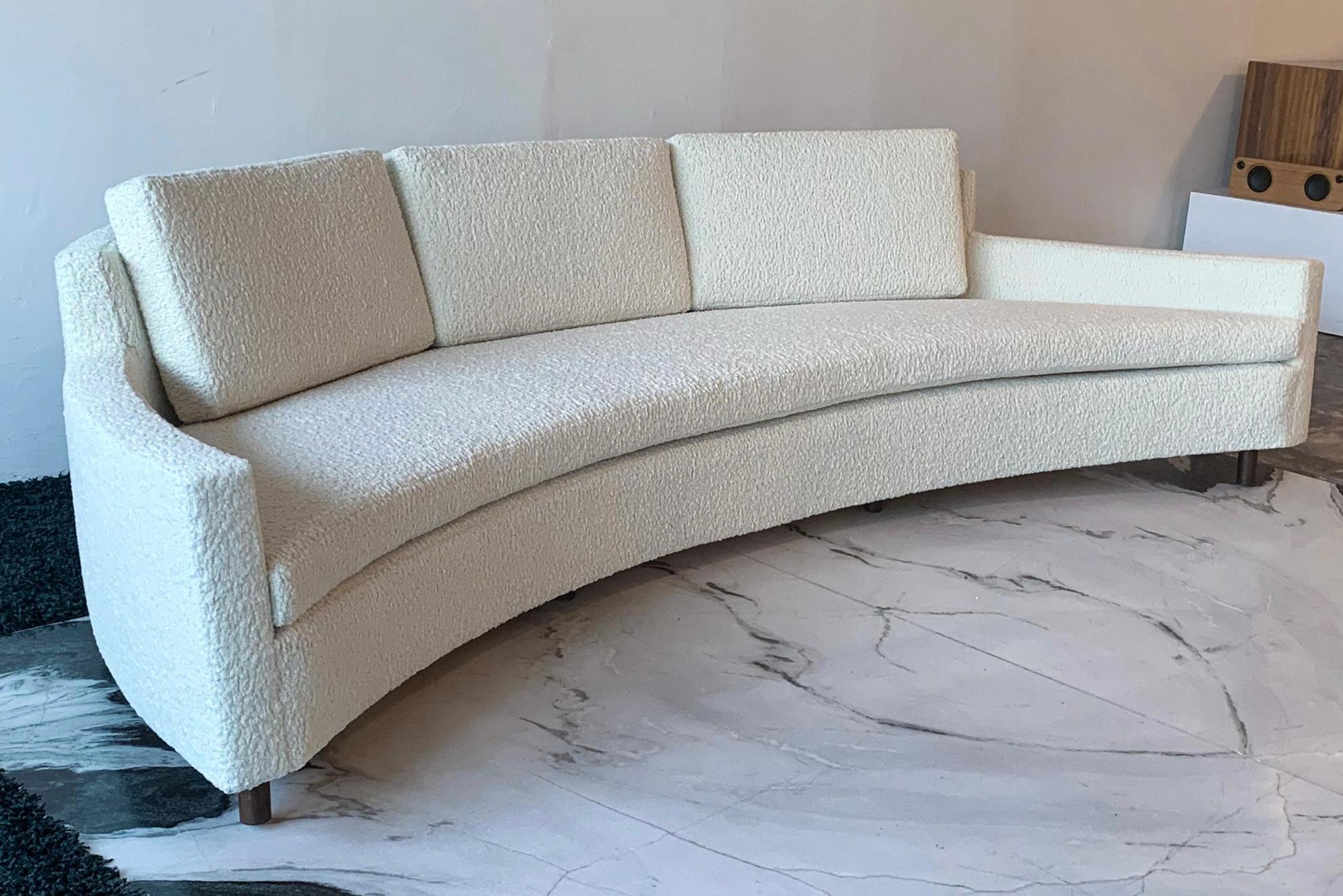 Harvey Probber Curved Crescent Sofa, 1960s, 2 Available For Sale at 1stDibs