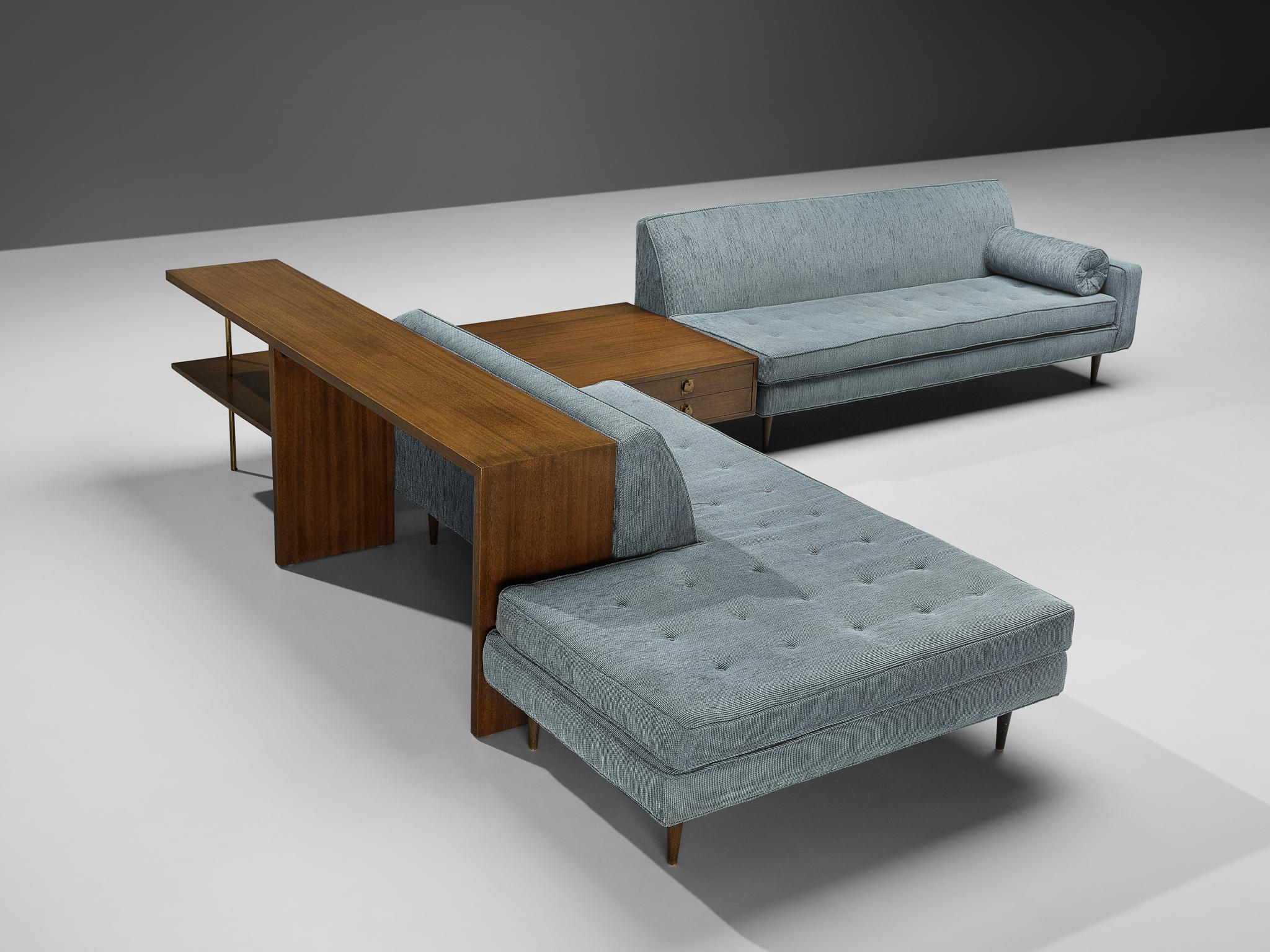 Harvey Probber Free-Standing Sectional Sofa Unit in Mahogany For Sale ...