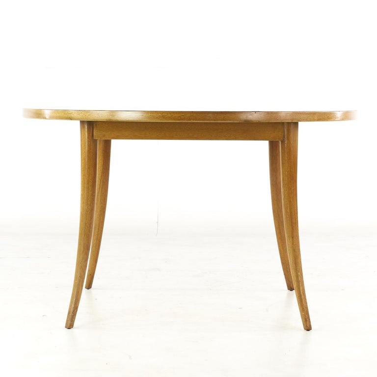 Harvey Probber MCM Saber Leg Bleached Mahogany Extension Dining Table 1 ...