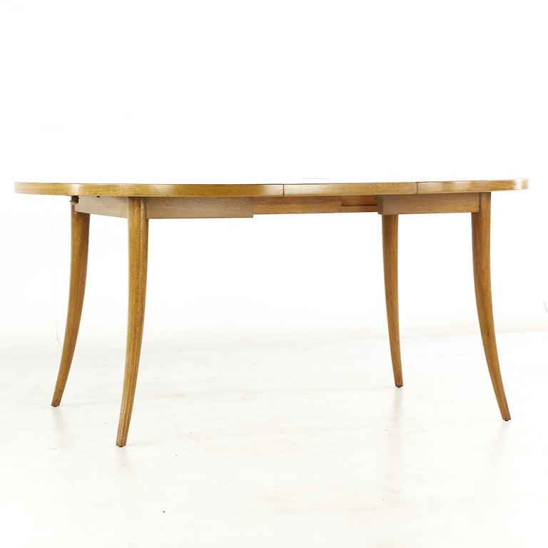 Harvey Probber MCM Saber Leg Bleached Mahogany Extension Dining Table 1 ...