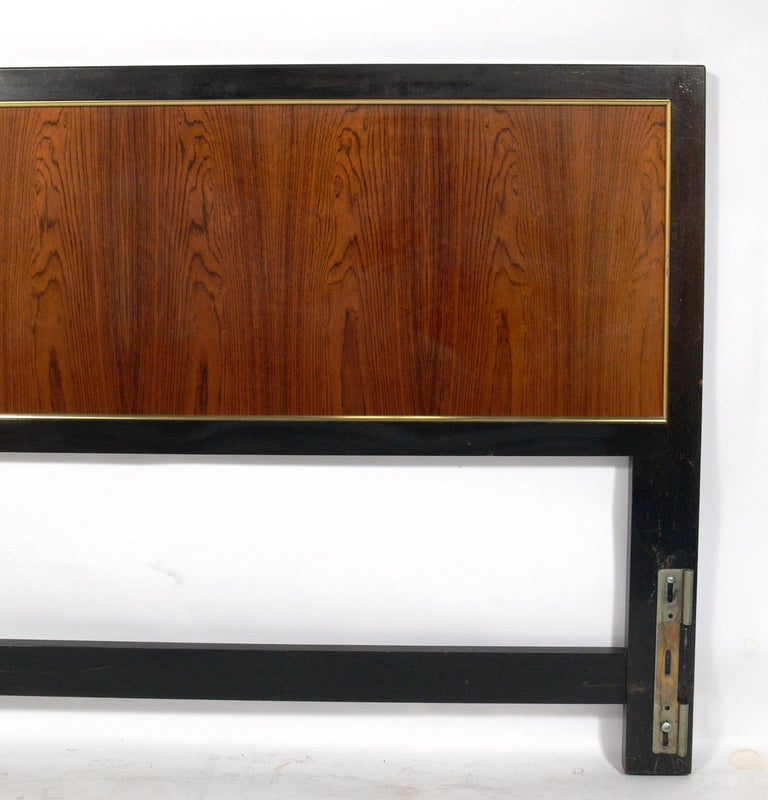 Harvey Probber Rosewood and Mahogany Headboard at 1stDibs