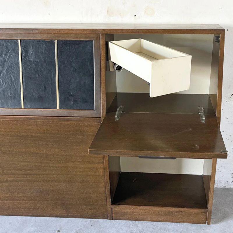 Harvey Probber Storage Headboard- Full Size Bed For Sale at 1stDibs