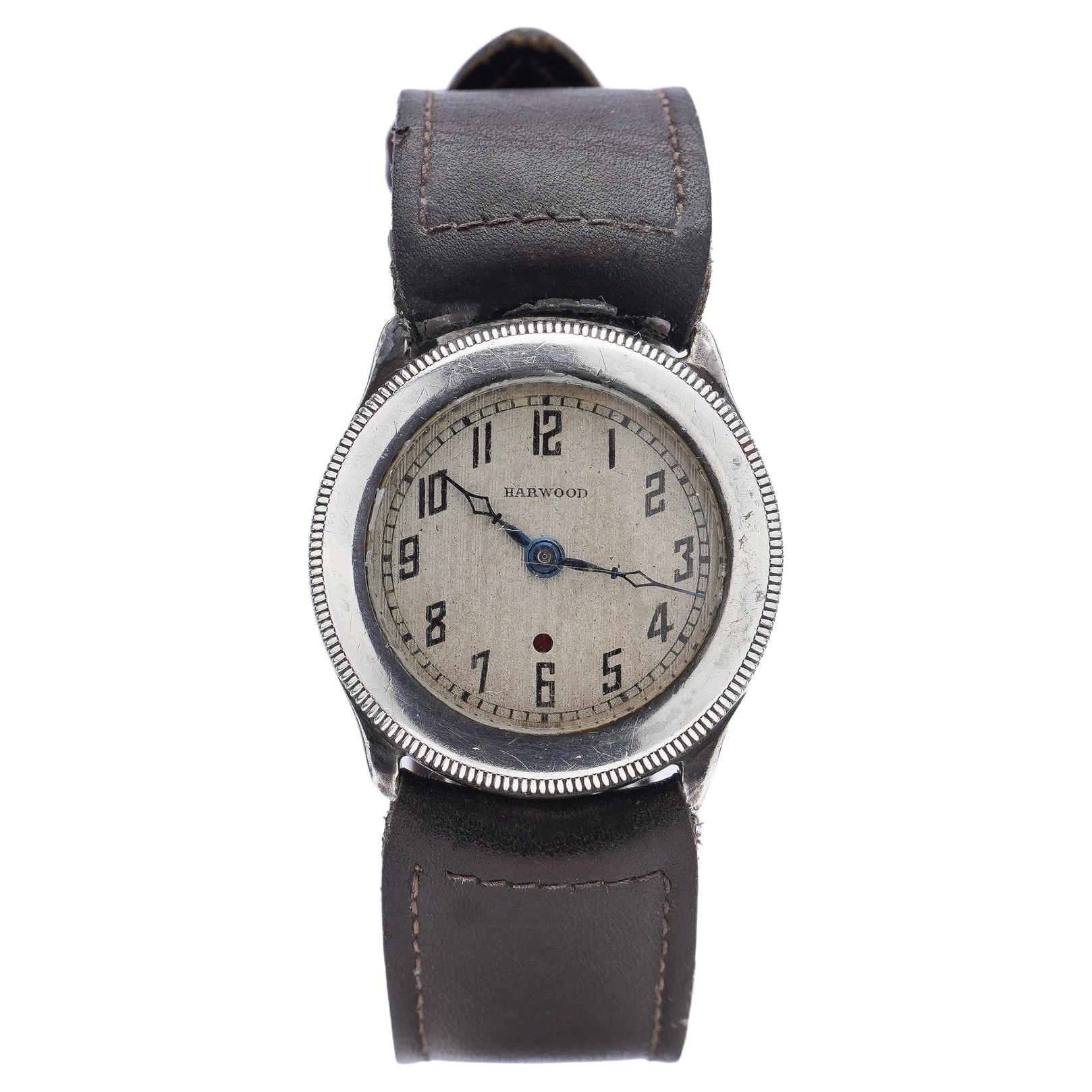 Silver Plated Antique Trench Watch at 1stDibs