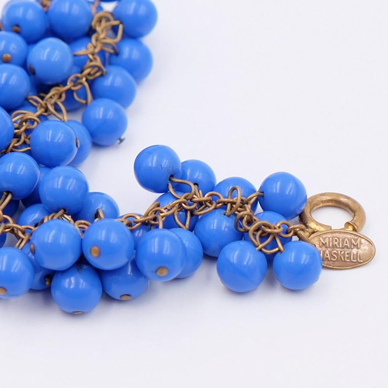 Haskell Early Blue Glass Bracelet For Sale at 1stDibs