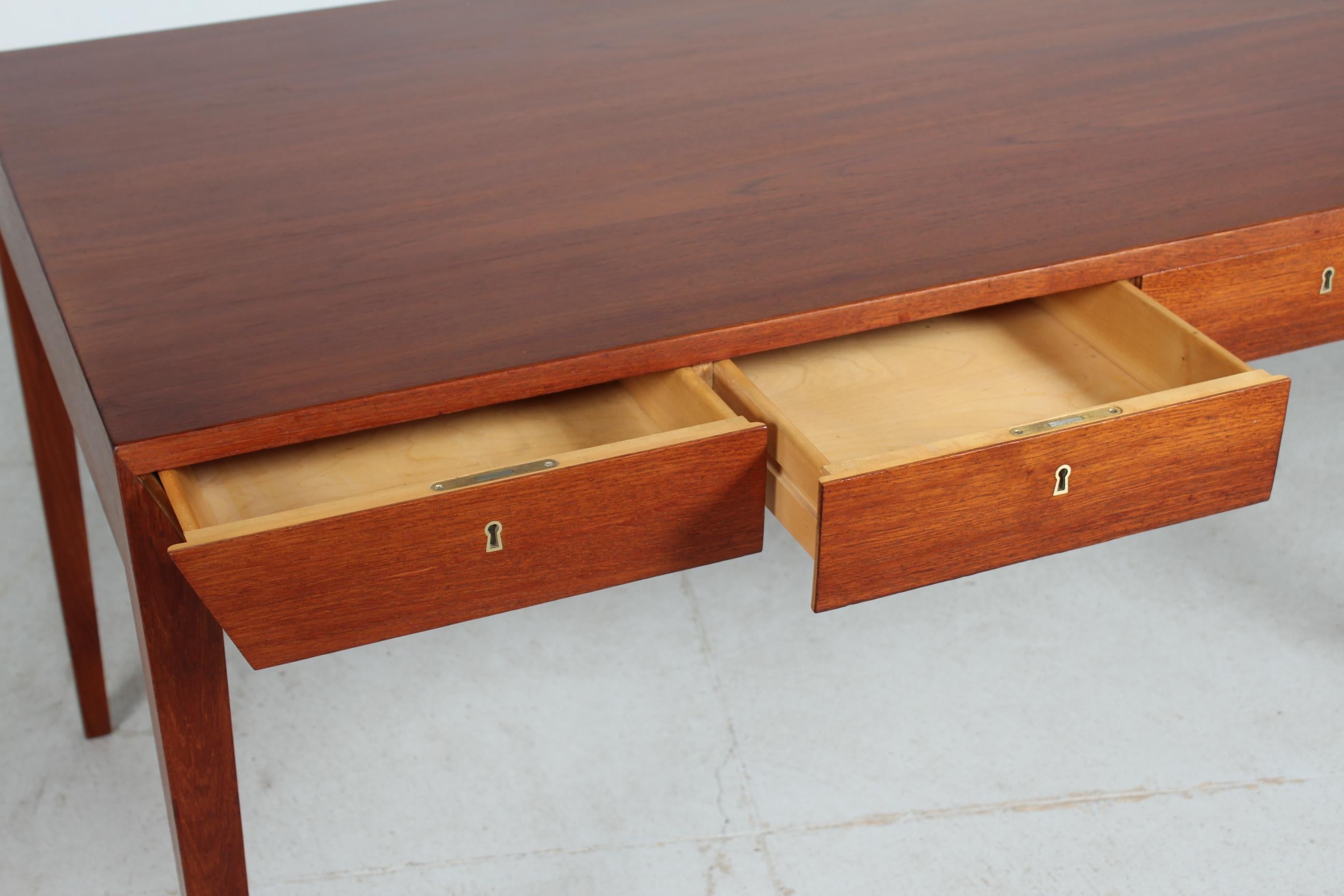Haslev Furniture Writing Desk of Teak by Severin Hansen Jr. Denmark ...