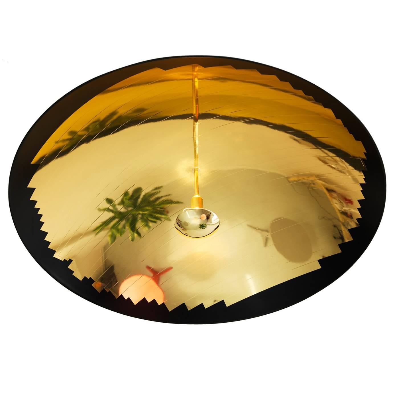 Hatchlight Reflective Ceiling Light Black and Gold For Sale at 1stDibs