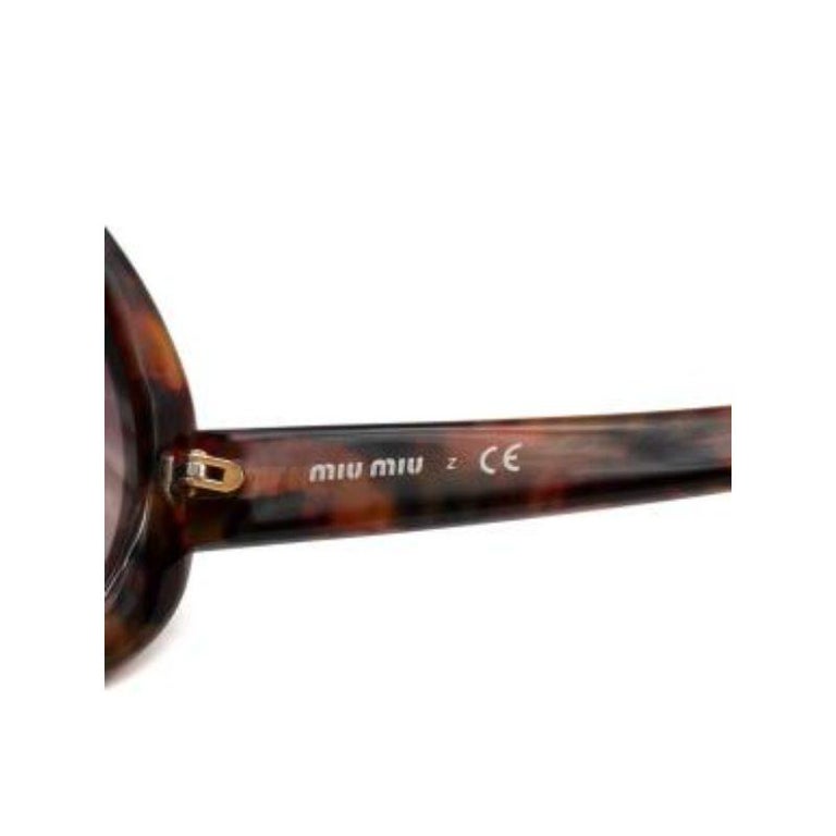 Havana Brown Tortoise Shell Round Sunglasses For Sale at 1stDibs