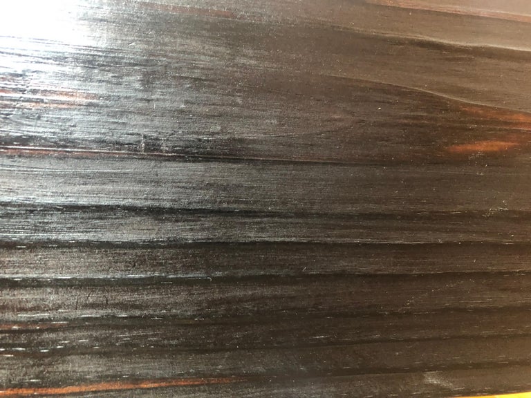 Hawaii Armchair in Carbonized Brazilian Pine Wood For Sale at 1stDibs