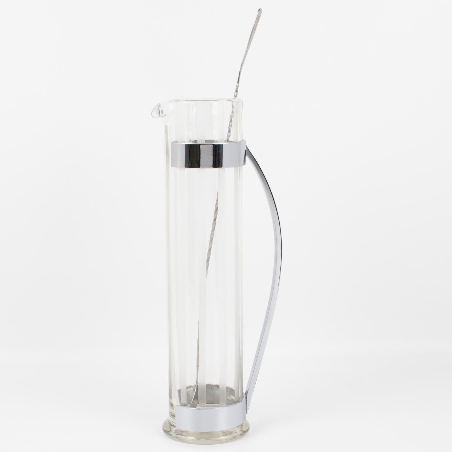 Hawkes Art Deco Hand-Blown Glass Barware Skyscraper Cocktail Martini ...