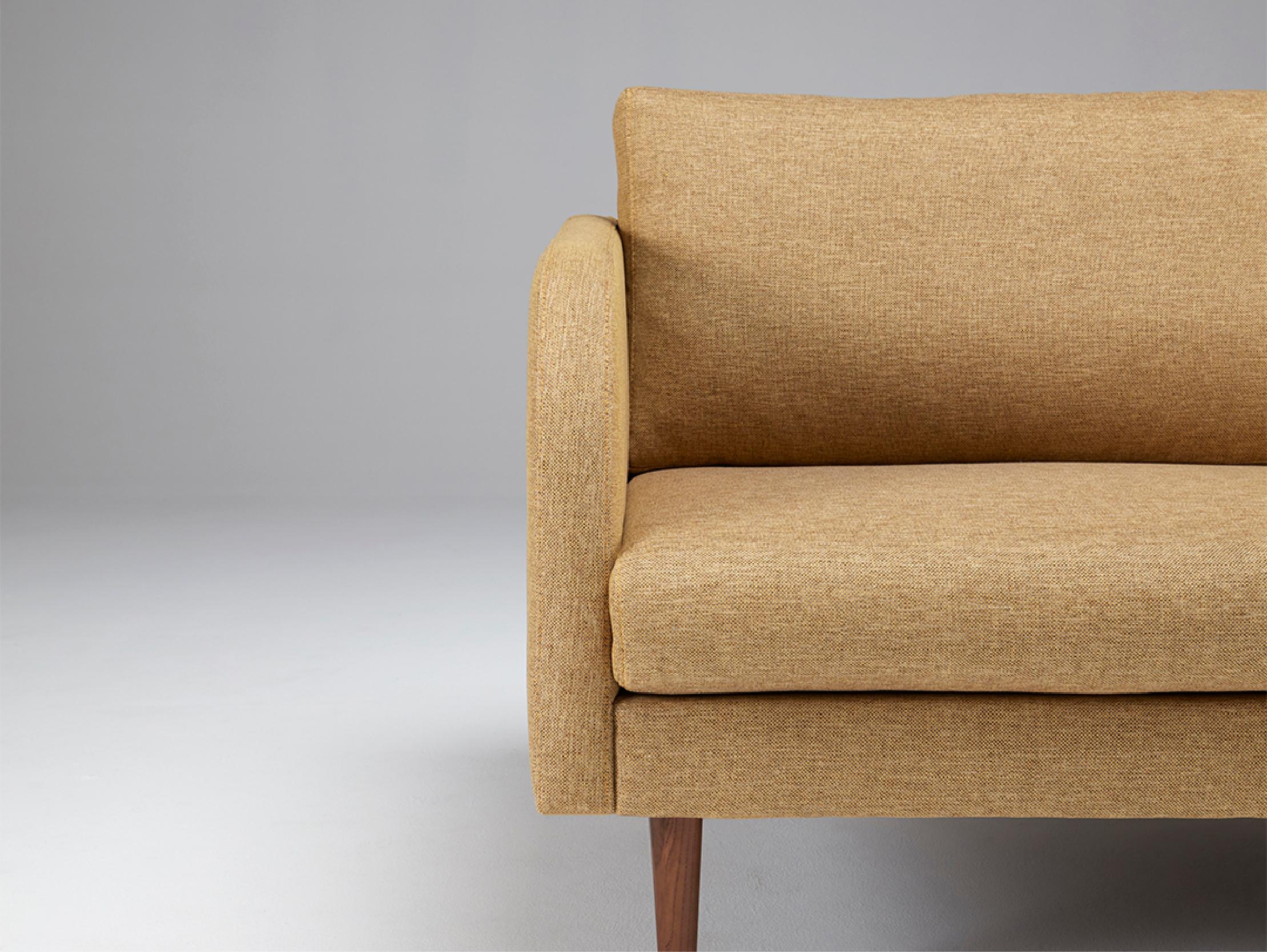 Hayche Round 3 Seater Sofa - Grey, UK, Made to Order For Sale at 1stDibs