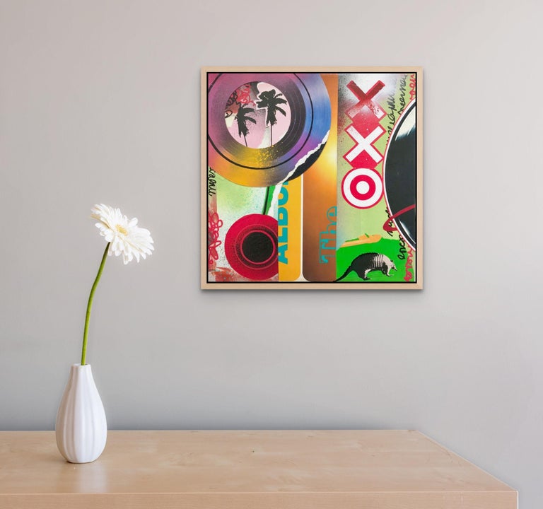 Hayes Bowie - East of Angeles - Mixed Media Square Painting in Spray ...