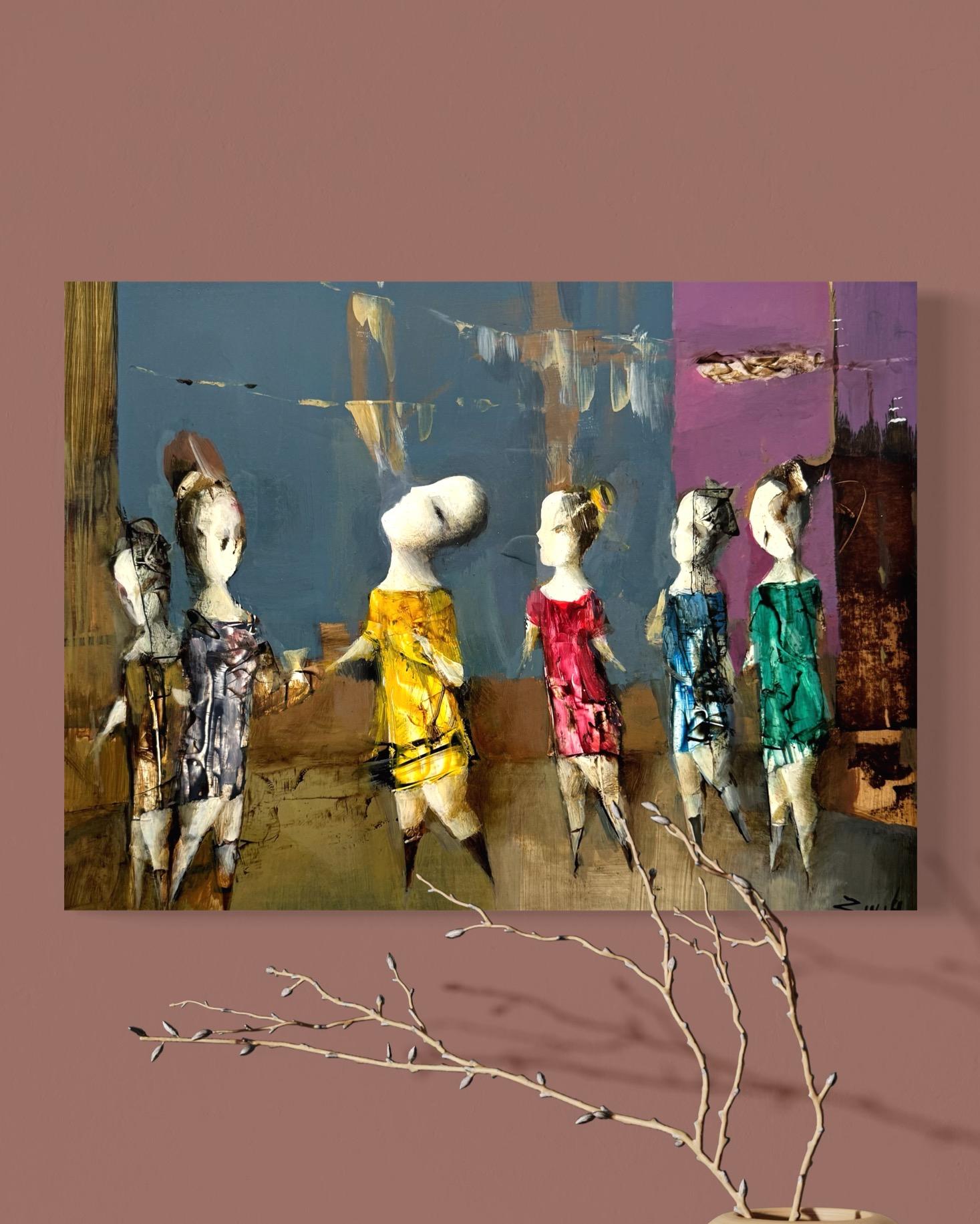 Hayk Gasparyan - Fashion Day Figurative Abstract Artwork Original oil ...