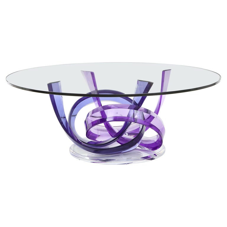 Haziza Violet, Indigo Acrylic Ribbon Coffee Table at 1stDibs | haziza ...
