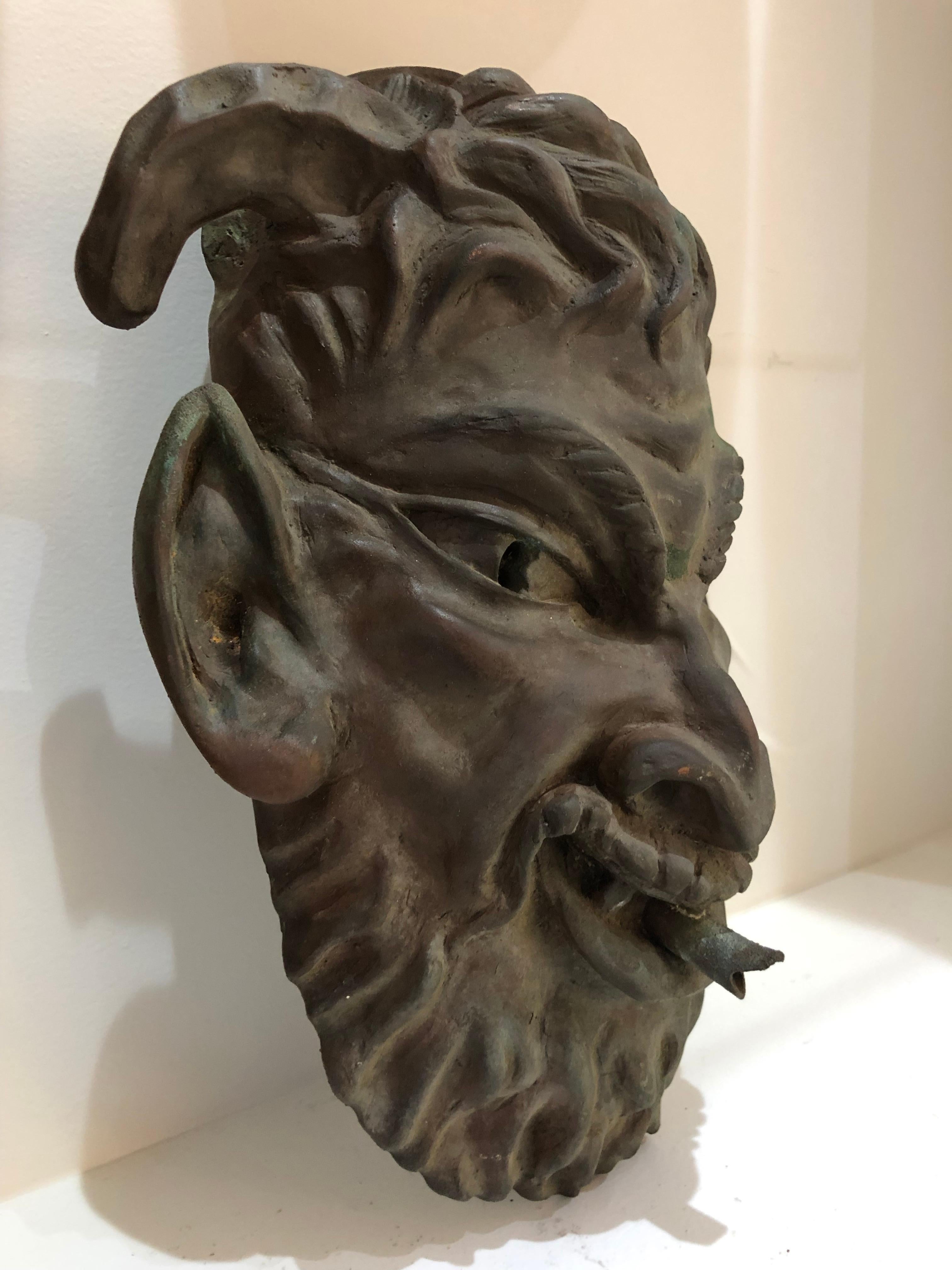 Head of a Faun Mask Wall Fountain at 1stDibs