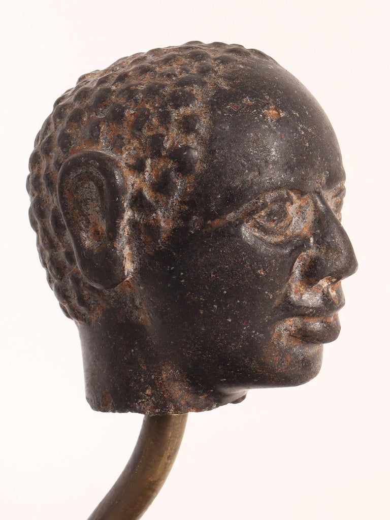 Head of Man in Black Granite, Russia, 1700 For Sale at 1stDibs