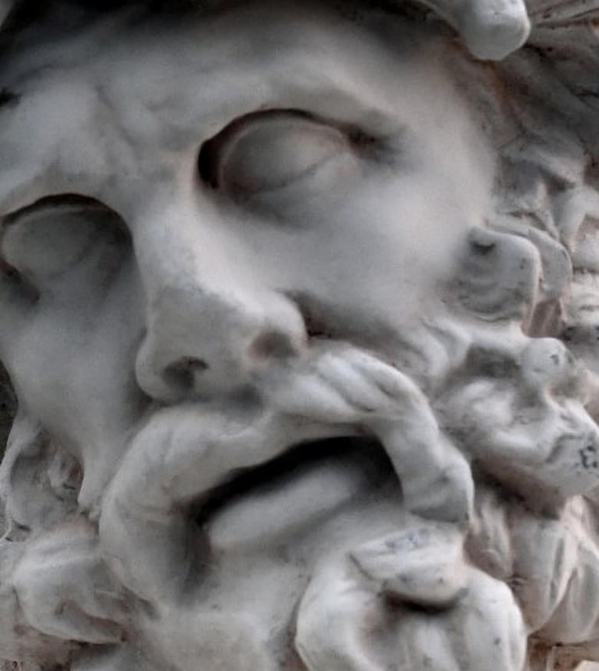 Head of Ulysses in White Terracotta, Odyssey of the Polifemo Group ...