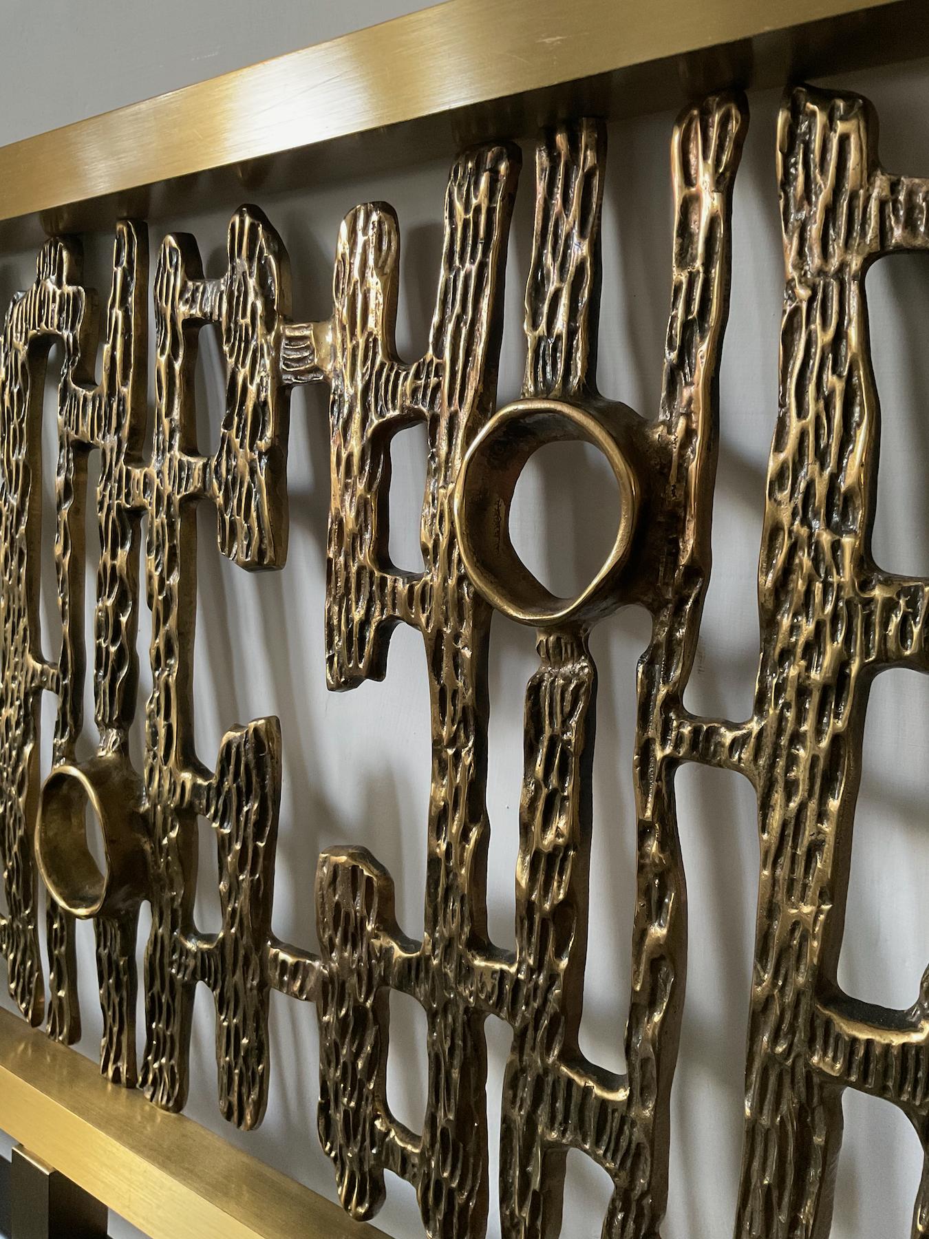 Headboard with Sculptural Panel by Luciano Frigerio, Italy, 1970 For ...