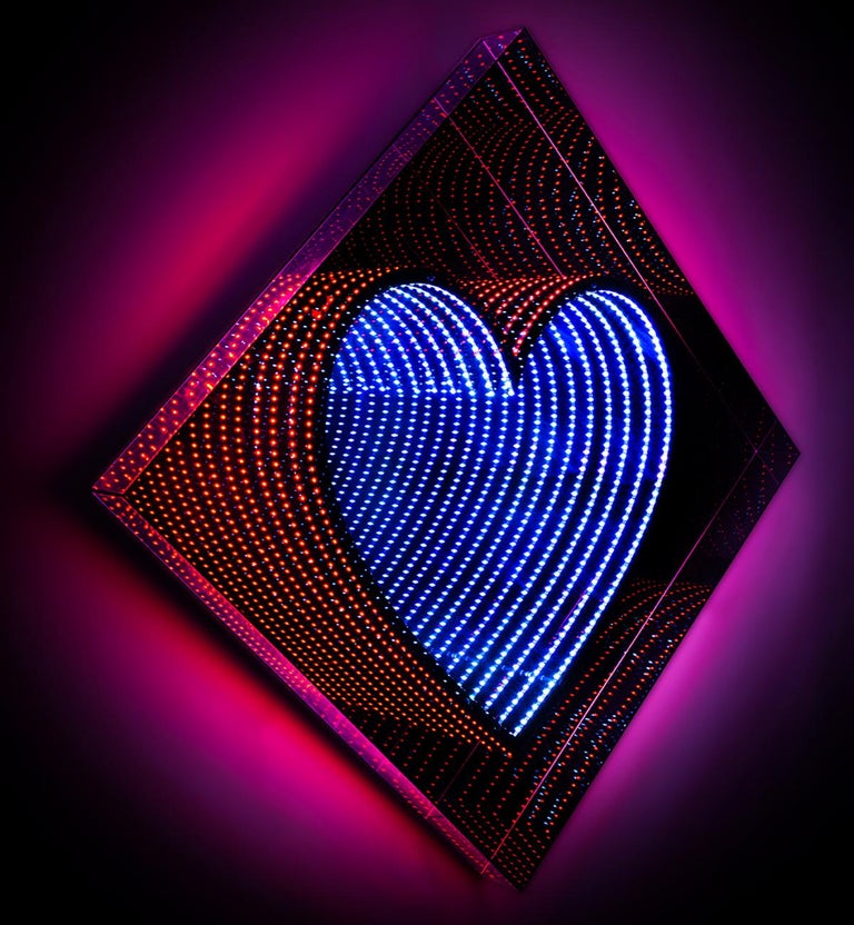Heart Light Mirror Wall Decoration at 1stDibs