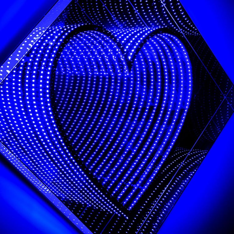 Heart Light Mirror Wall Decoration For Sale at 1stDibs
