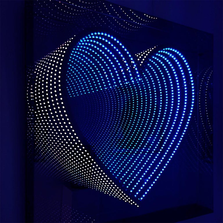 Heart Light Mirror Wall Decoration For Sale at 1stDibs