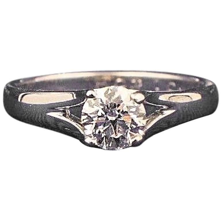 Heart on Fire Round Brilliant Diamond 0.593 TCW G VS2 Solitaire ...