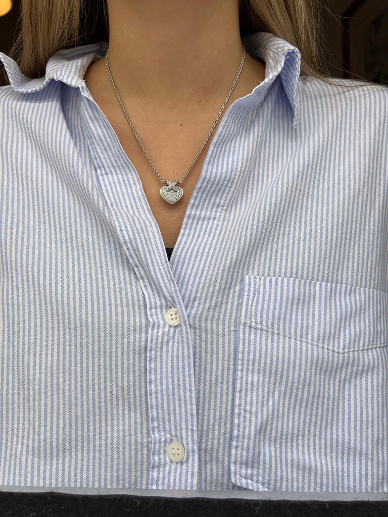 Heart Pendant Chain Chaumet White Gold Model "Liens" Diamonds For Sale ...