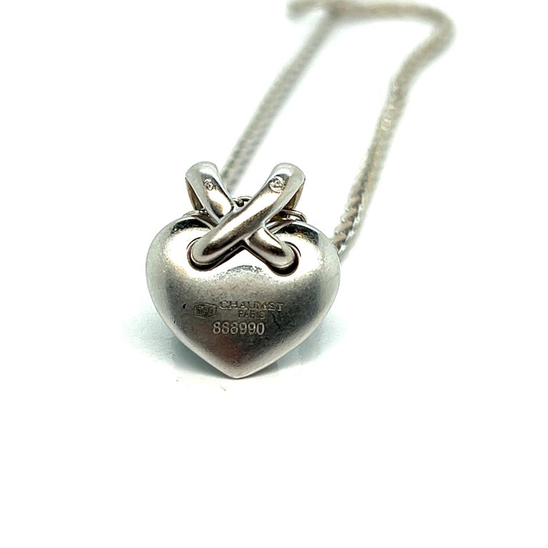 Heart Pendant Chain Chaumet White Gold Model "Liens" Diamonds For Sale ...